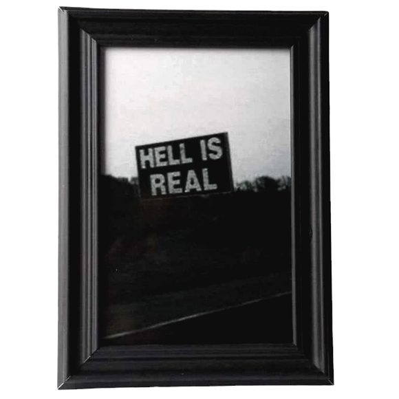 Hot Topic | Accents | Hell Is Real Road Sign Frame Photo Print Horror ...